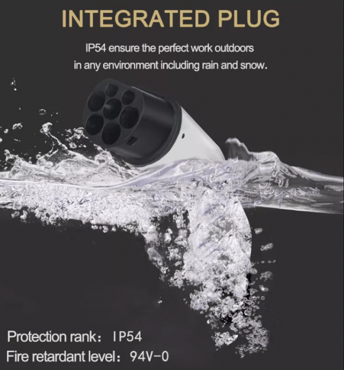 IP55 Ev Charging Cable Type 2 To Type 2 32A Mode 2 Charging Plug