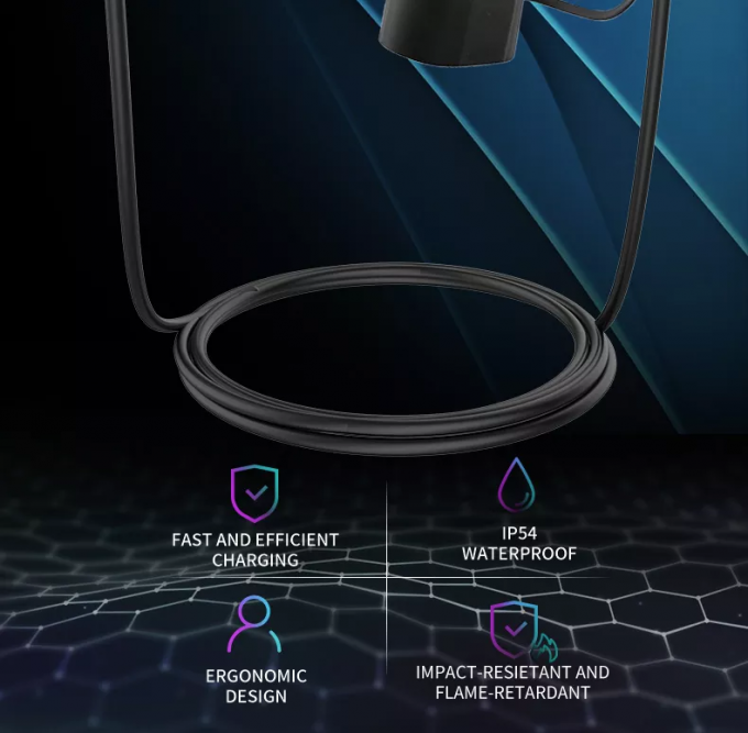 3 Phase 480V Type 2 Connector Cable 32A EV Charging Cable IEC 62196-2