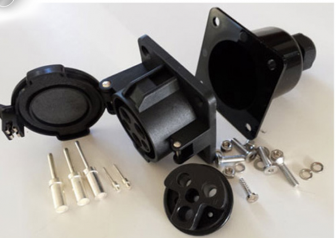 Thermoplastic SAE J1772 Copper Alloy Type 1 EV Socket 250V 32A