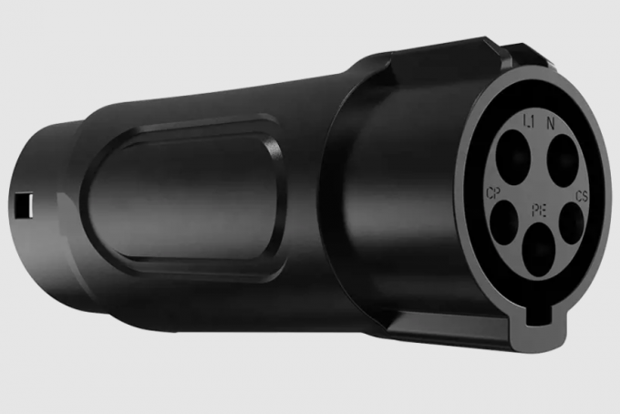 AC Type 1 To Type 2 Adapter EV Cable Connector 32A 250V