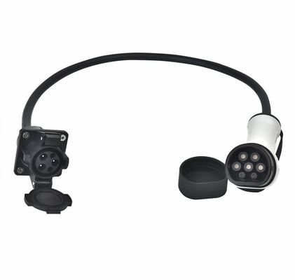 J1772 Type 1 To Type 2 Electric Vehicle Adapter Cable 0.5m