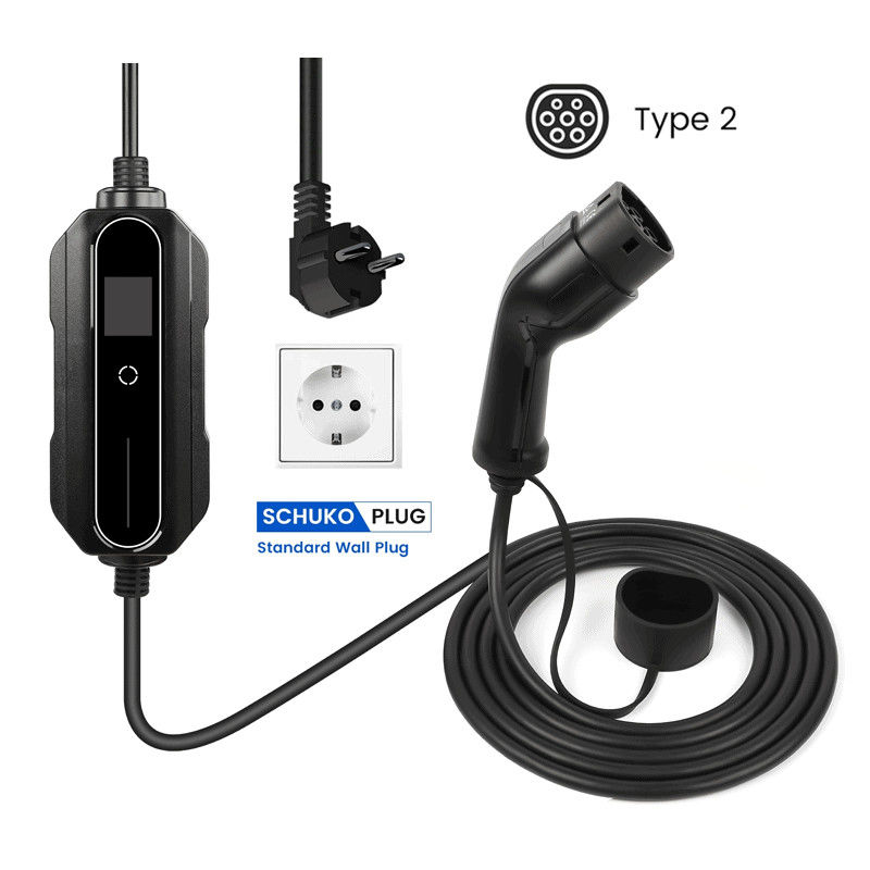 16A 1 Phase 3.6 KW Type 2 Schuko Adapter Portable Electric Car Charger ...