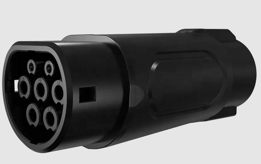 AC Type 1 To Type 2 Adapter EV Cable Connector 32A 250V