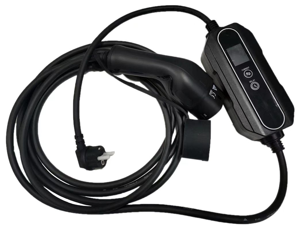 10A 16A EVSE Level 2 Type 2 Portable EV Charger Adjustable With Schuko