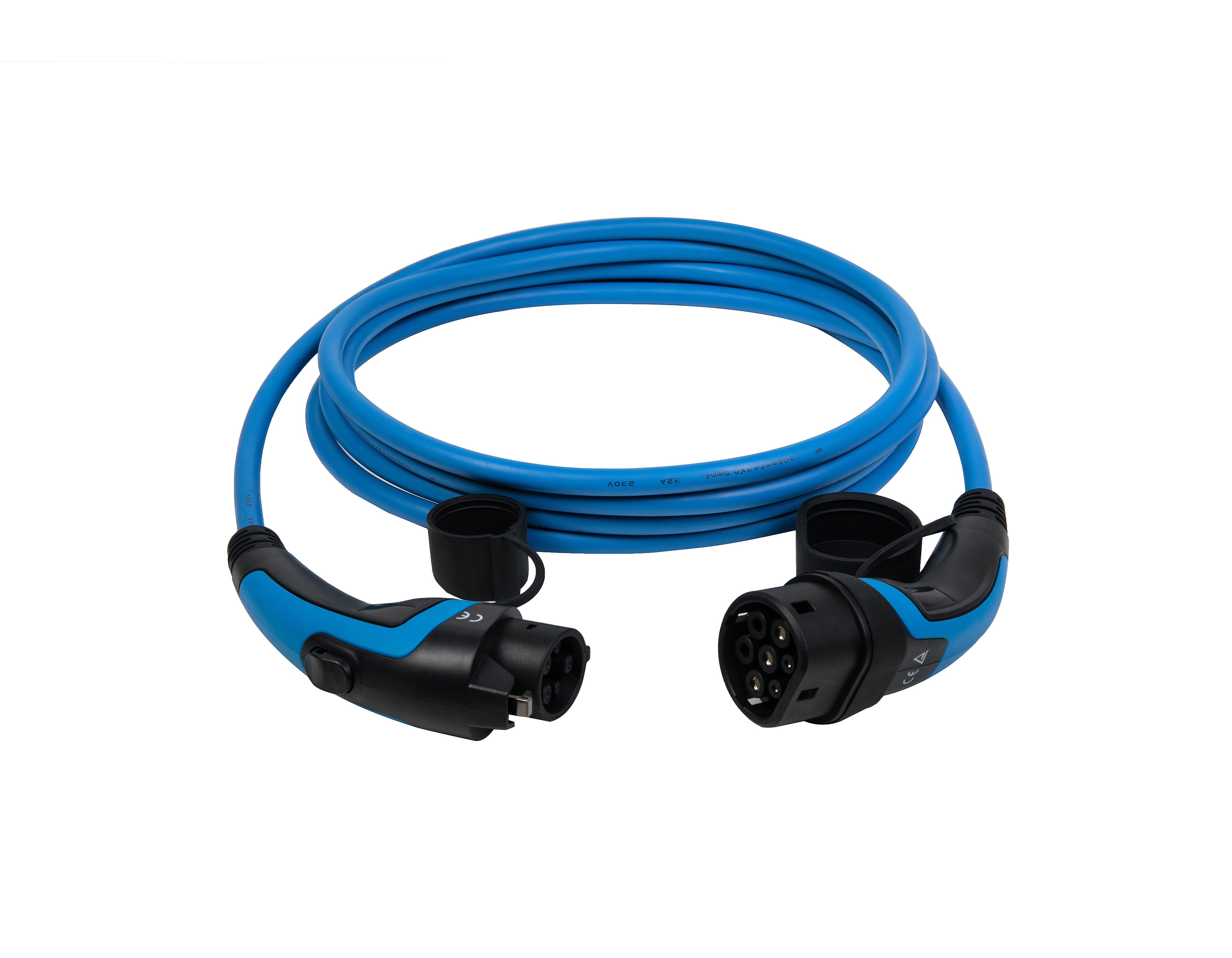 7.4KW AC 250V 32A Type 2 To Type 1 EV Charge Cable 5M With 1 Plug